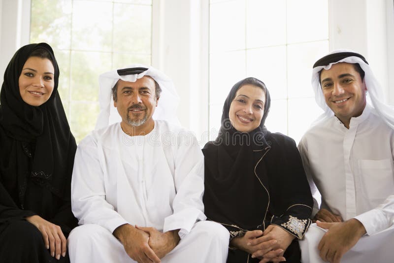 Portrait of a Middle Eastern Family Stock Photo - Image of forties ...