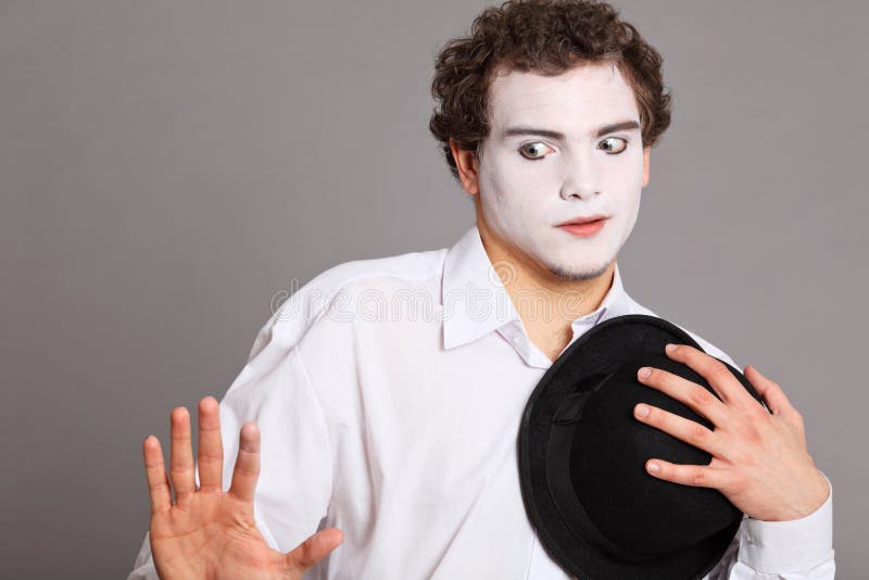 Portrait of the mime stock photo. Image of eyes, face - 10178920