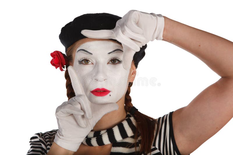 Portrait of a Mime Comedian Stock Image - Image of eyes, look: 11623243