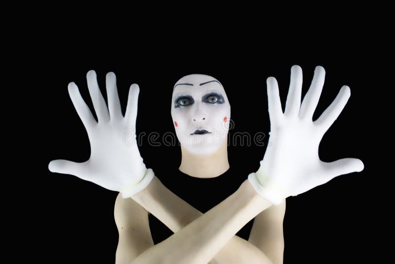 Body painting stock image. Image of female, mime, beauty - 16417987