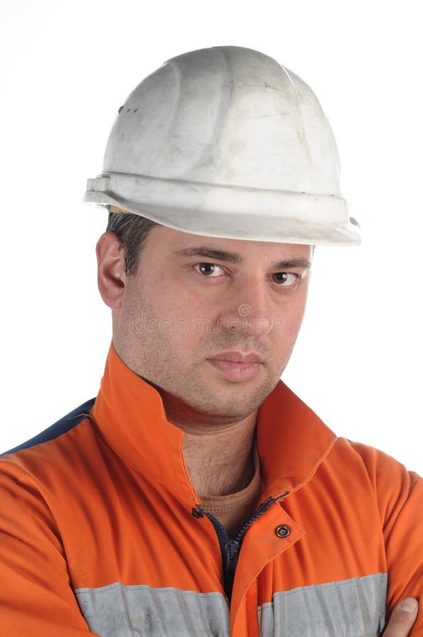 Portrait of a mine worker stock image. Image of occupation - 4872289