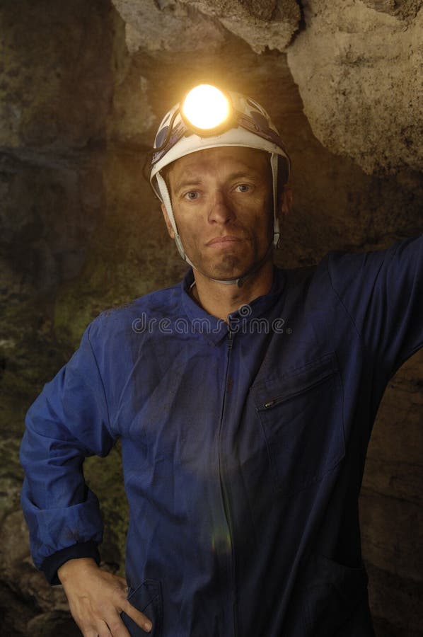 Portrait of a Miner Inside of Mine Stock Image - Image of mining ...