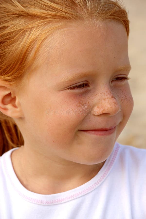 Portrait Mischievous Red Haired Girls 5 Years Stock Photos - Free ...