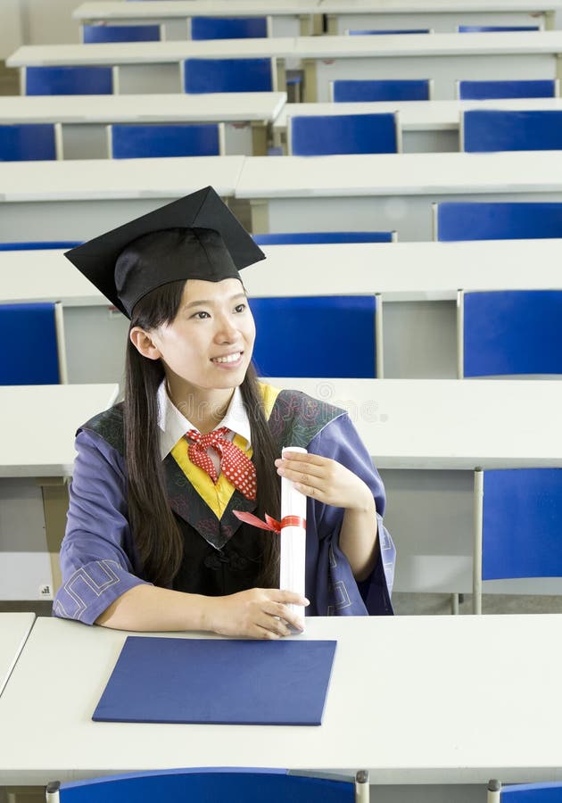 Portrait of a Miss Graduate Stock Image - Image of success, attractive ...