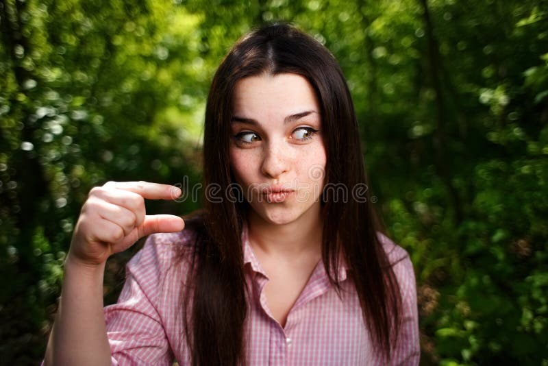 Portrait of Mocking or Extremely Surprised of Something Small W Stock ...