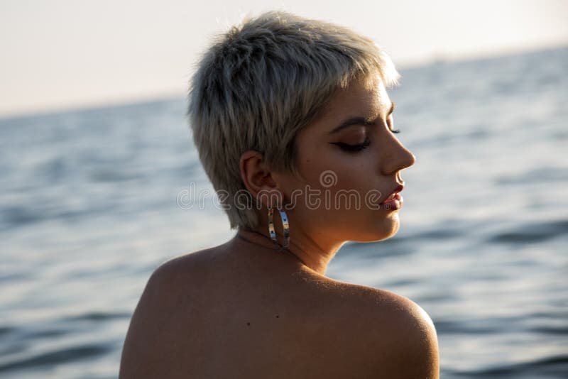 Portrait of Model in Beach Fashion Stock Photo - Image of caucasian ...