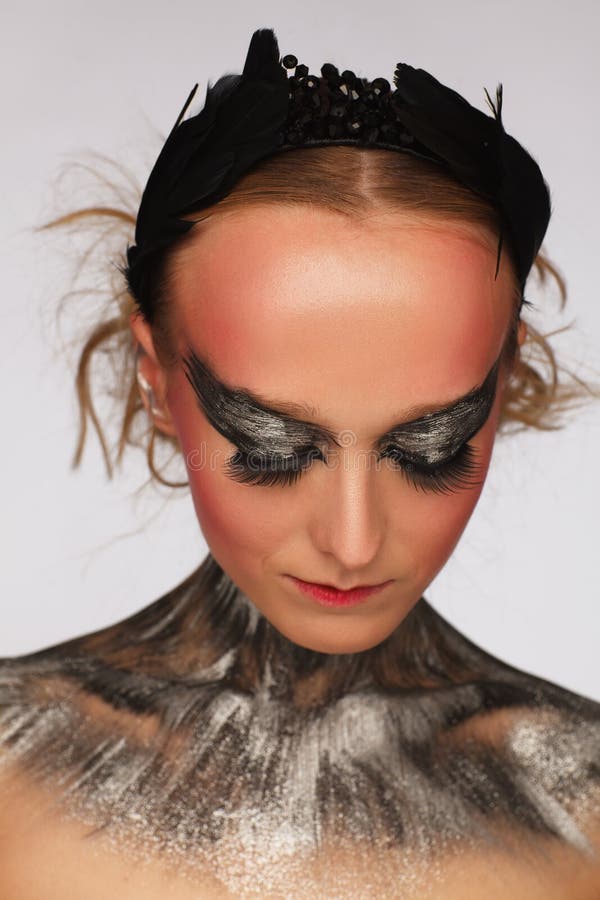 Portrait of a Model in Creative Expressive Style. Studio Photo Session ...