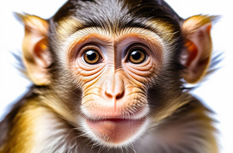 Monkey Portrait White Background Stock Illustrations – 5,994 Monkey ...