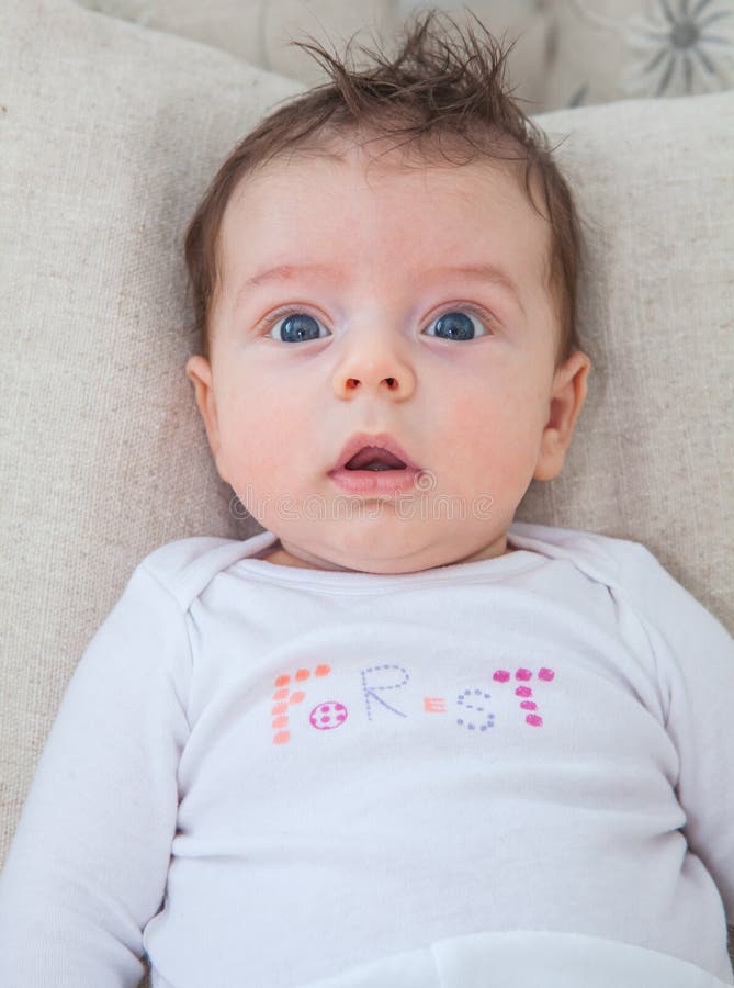 Portrait of 2 Months Old Baby Boy Stock Image - Image of childhood ...