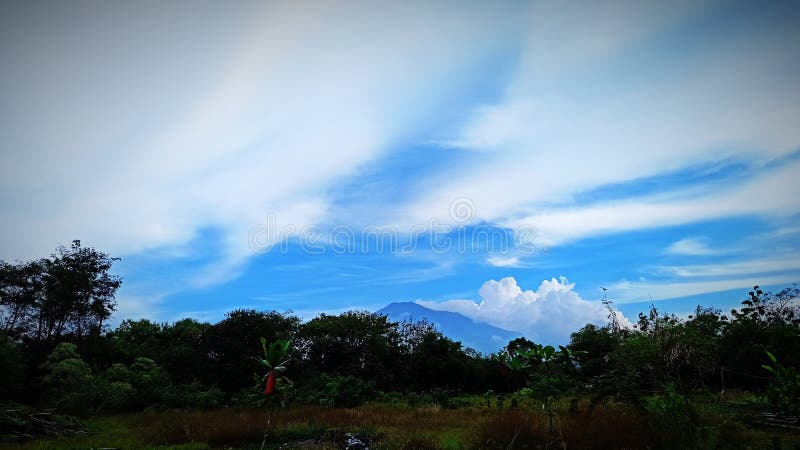 The Portrait of Mount Ciremai, the Mountain in Indonesia on West Java ...