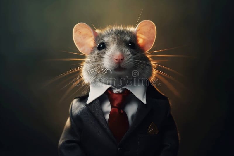 Portrait of a Mouse Dressed in a Formal Business Suit Stock ...
