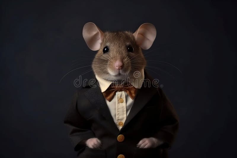Portrait of a Mouse Dressed in a Formal Business Suit Stock ...