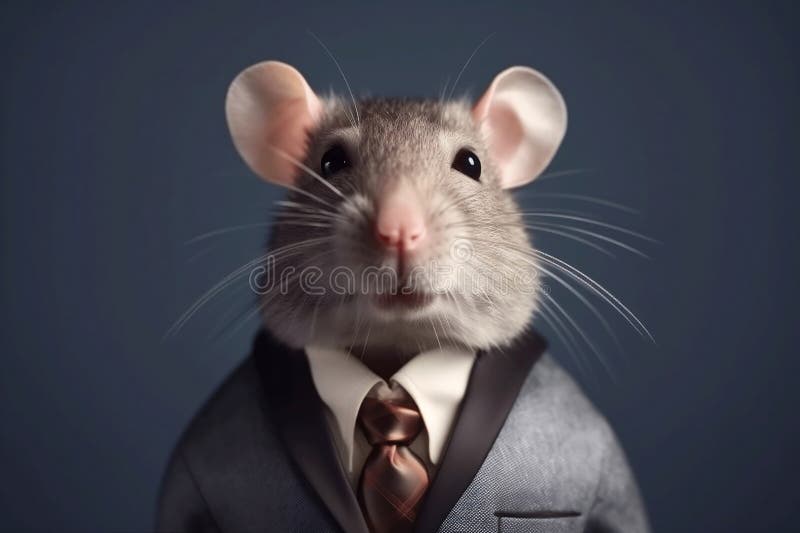 Portrait of a Mouse Dressed in a Formal Business Suit Stock ...