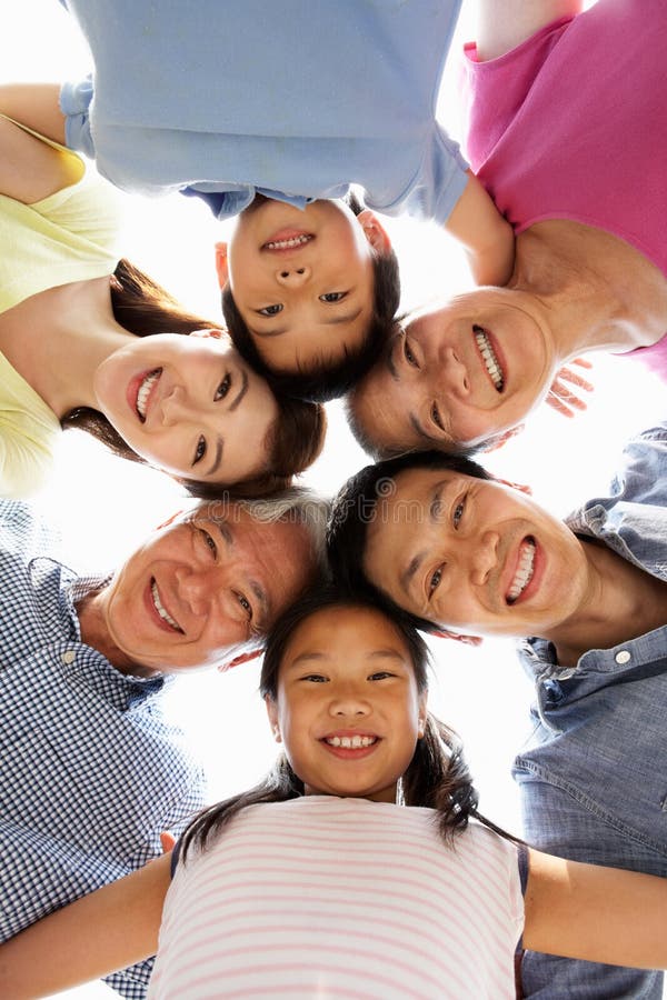 Portrait of Multi-Generation Chinese Family Stock Image - Image of hong ...
