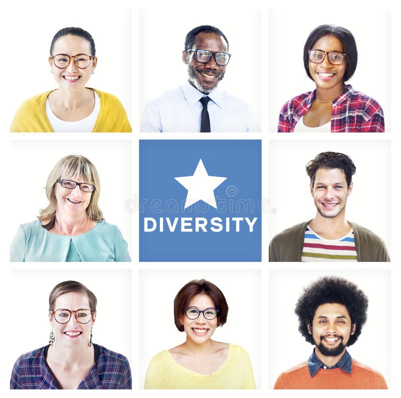 Portrait of Multiethnic Colorful Diverse People Stock Image - Image of ...