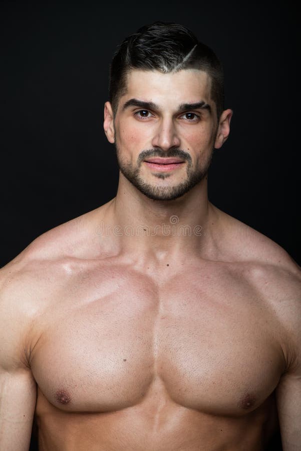 Portrait of bodybuilder stock image. Image of expression - 187712041