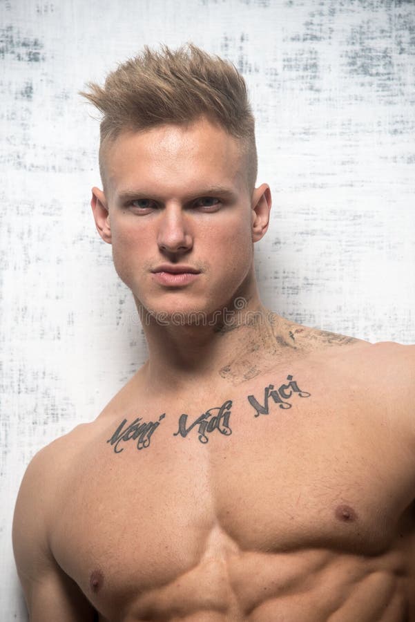 Portrait of bodybuilder stock image. Image of expression - 190654929