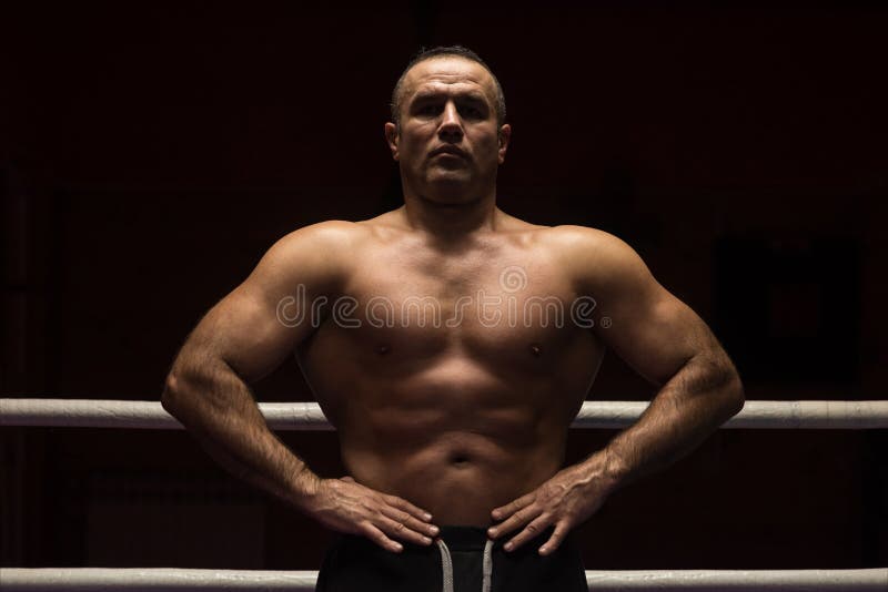 Portrait of Muscular Professional Kickboxer Stock Image - Image of ...