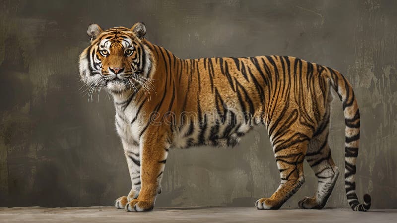 Portrait of Muscular Tiger Standing in Proud Pose. Generative Ai Stock ...