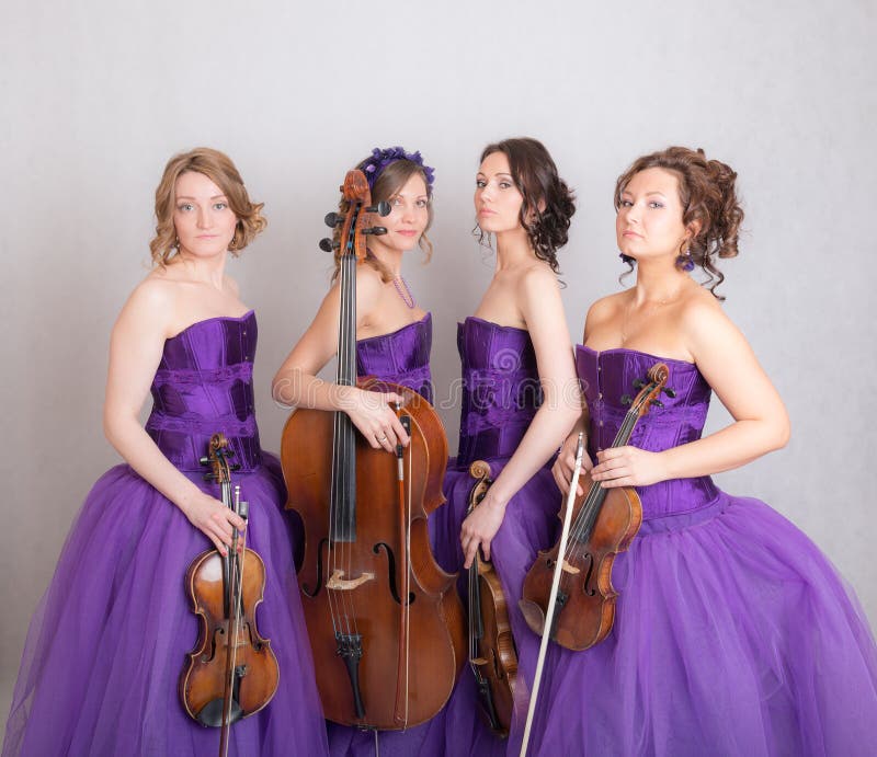 Portrait of a Musical Quartet Stock Image - Image of cello, caucasian ...