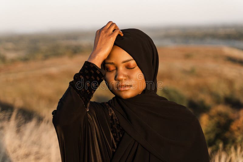 Young Black Muslim Woman stock image. Image of culture - 21335721