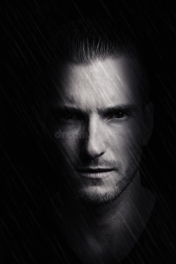 Portrait of a Mysterious Man Stock Image - Image of mysterious, face ...