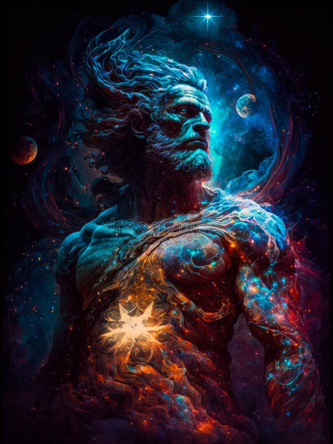 Portrait of a Mystical God. AI Generated Stock Illustration ...