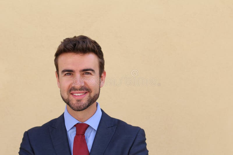 Portrait of a Natural Handsome Classic Male Stock Image - Image of face ...