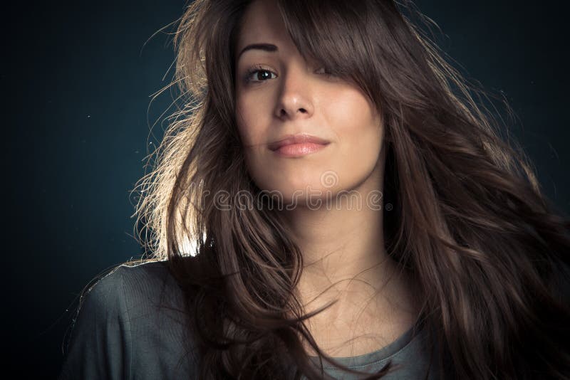 Portrait stock image. Image of close, brunette, portrait - 35464229