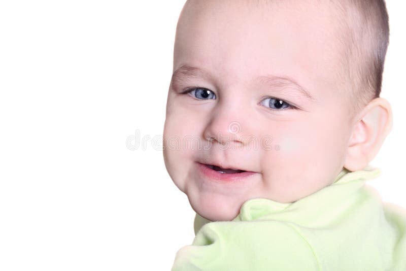 Portrait of Nice Baby Close Up Stock Image - Image of curious ...