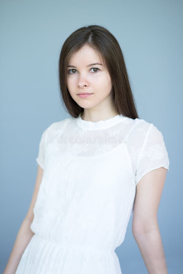 Portrait nice girl stock photo. Image of beautiful, eyes - 56114796