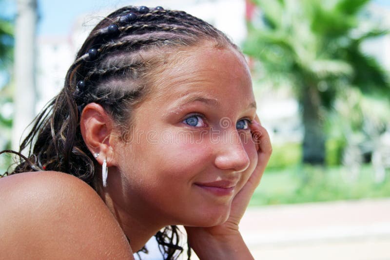 Portrait of the nice girl stock image. Image of vacation - 41689577