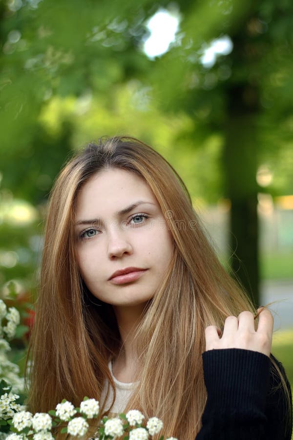 Portrait of a nice Girl stock photo. Image of long, walk - 94000766