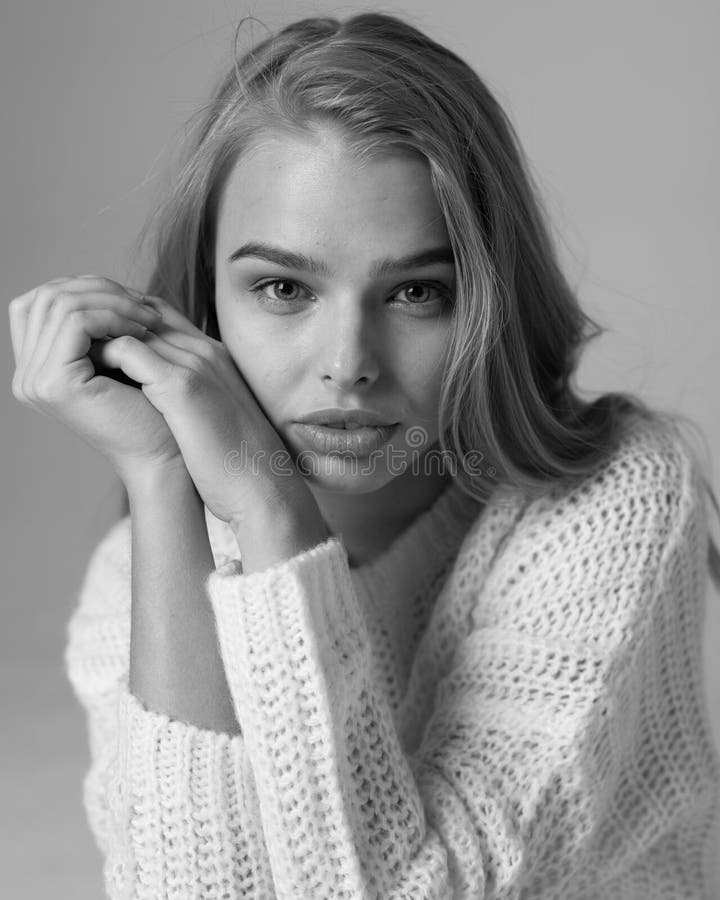 Portrait of a Nice Looking Woman Stock Photo - Image of luxury, chair ...