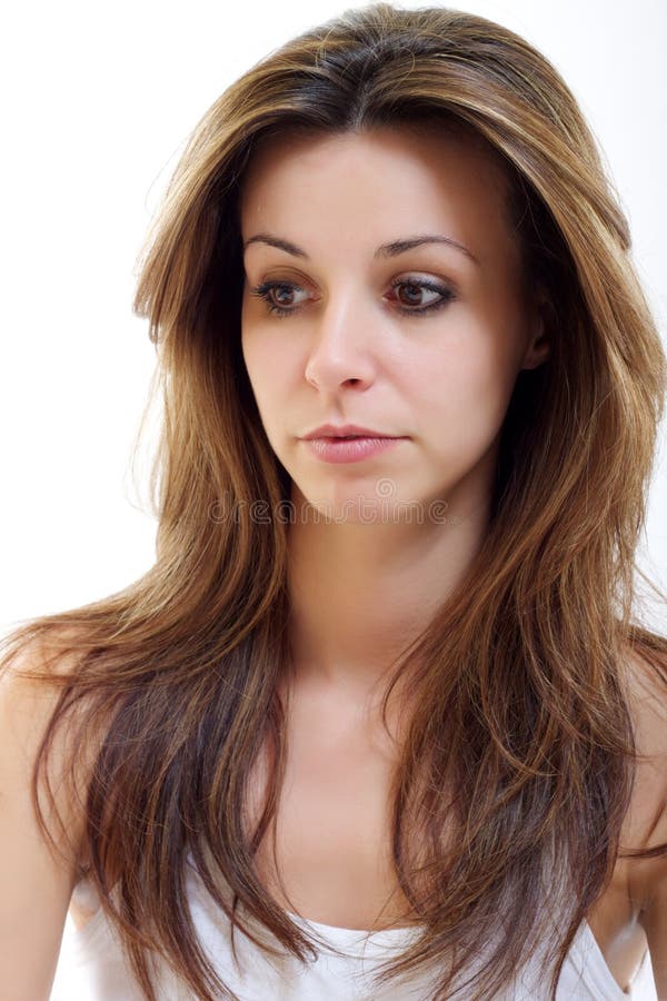 Portrait of a nice woman stock photo. Image of thinking - 13093330