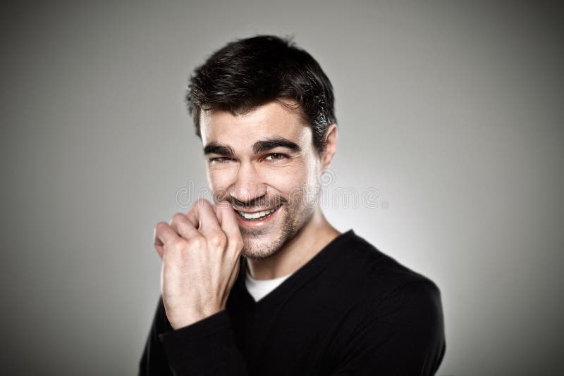 Portrait of a Normal Boy Smiling Stock Image - Image of beauty, closeup ...