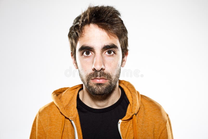 Portrait of a Normal Boy on White Stock Image - Image of male, people ...