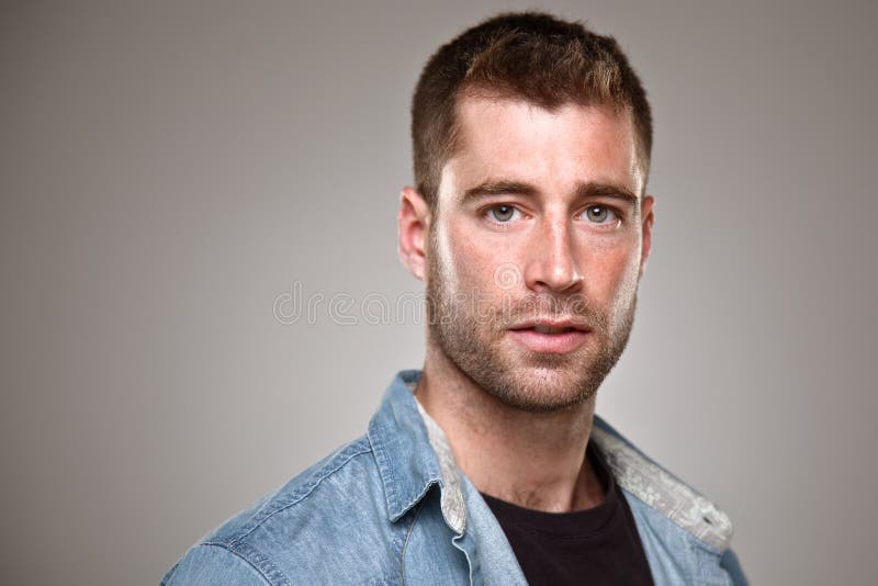 Portrait of a Handsome Man with Beard and Necktie Stock Image - Image ...