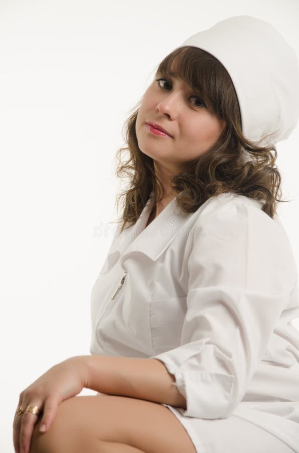 Portrait of the nurse stock image. Image of isolated - 24588637