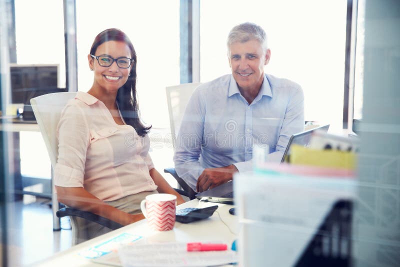 Portrait of Office Colleagues Smiling To Camera Stock Photo - Image of ...