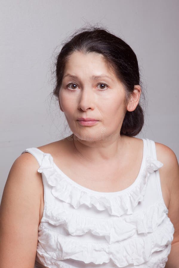 Portrait of the Old-aged Woman Stock Photo - Image of brunette ...