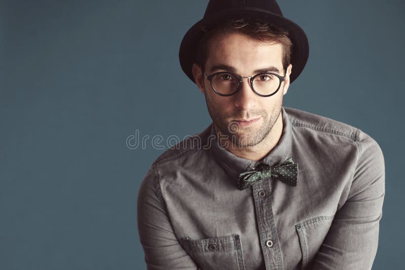 Portrait of an Old-fashioned Attractive Male Stock Image - Image of ...