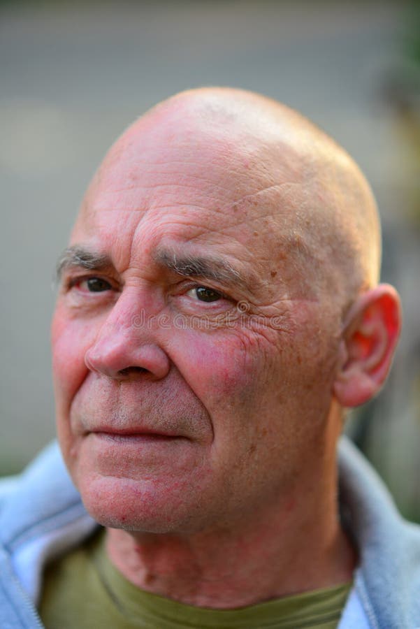 Head Shot Portrait of Old Man Stock Image - Image of wrinkled, serious ...