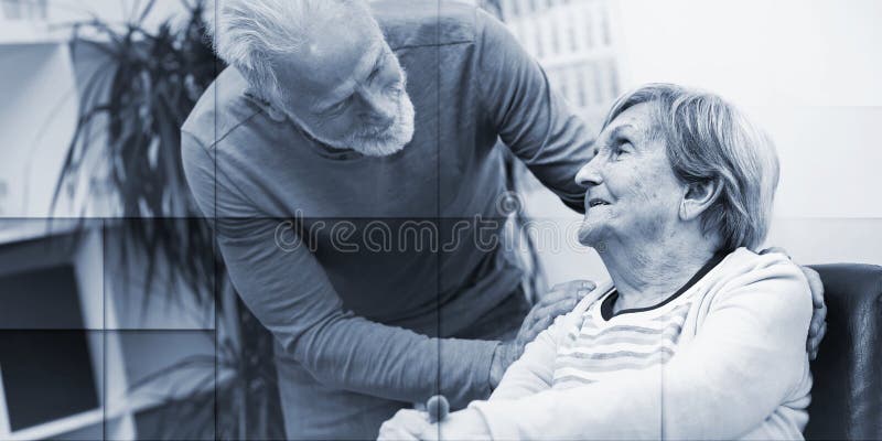 Concept of Elderly Support, Geometric Pattern Stock Image - Image of ...