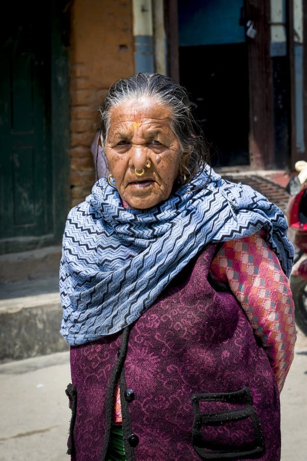Tibetan Woman Poses for the Photo Editorial Photography - Image of ...
