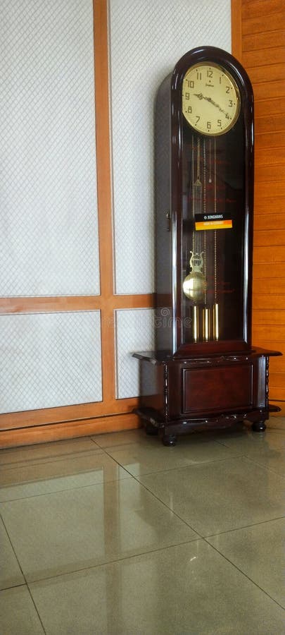 Portrait of an Old and Unique Grandfather Clock Stock Photo - Image of ...