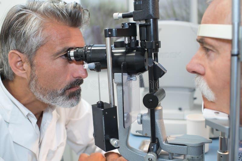 Portrait Optical Examination Stock Photo - Image of presbyopia ...