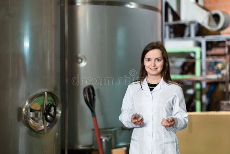 Portrait of Ordinary Efficient Female Engineer Stock Image - Image of ...