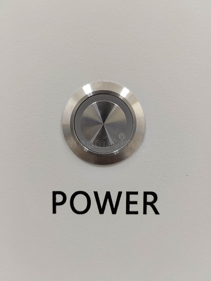 Power Button on an Electronic Device Stock Photo - Image of press ...