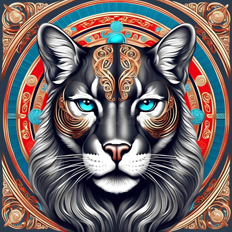 Portrait of a Panther. Vector Illustration for Your Design Stock ...